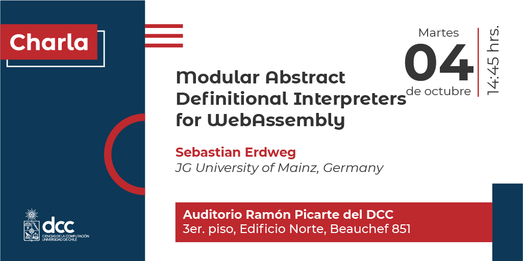 Charla: Modular Abstract Definitional Interpreters for WebAssembly :: DCC Comunicaciones